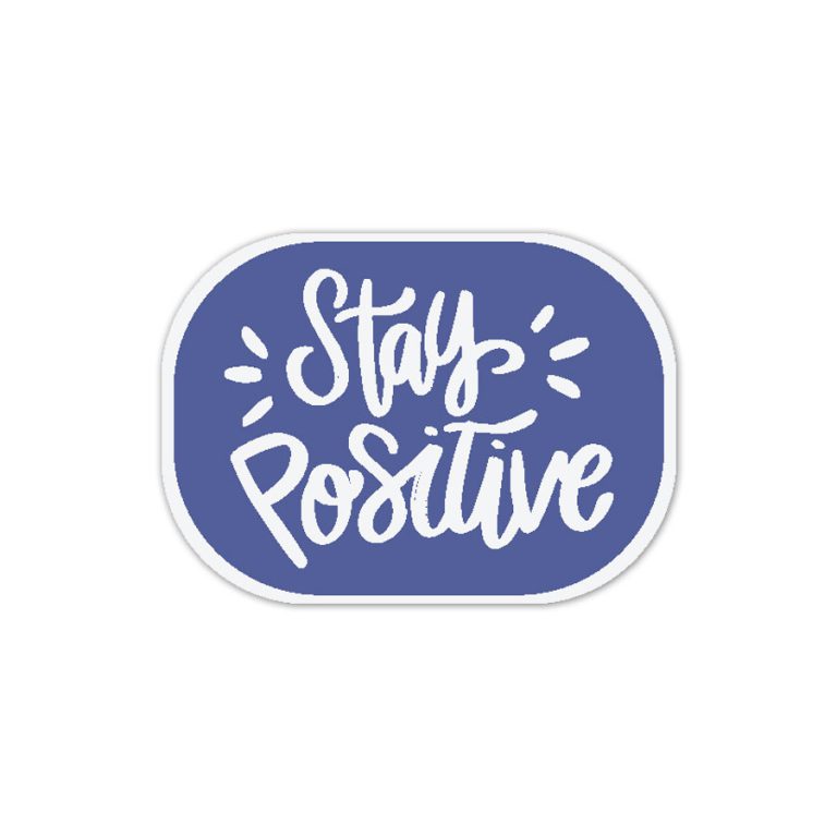 استیکر وینا مدل Blue stay positive - فروشگاه آنلاین وینا